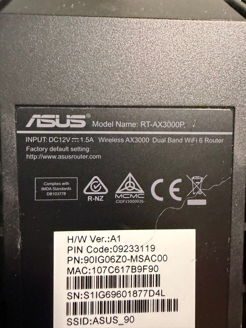 ASUS RT-AX3000P WiFi 6 Router, Computers & Tech, Parts & Accessories ...