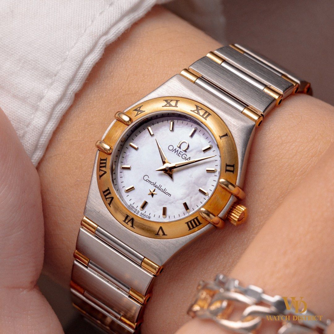 Aug 1998 Full Set 22.5mm Omega Two-Tone Gold Lady Constellation 1362.70 ...