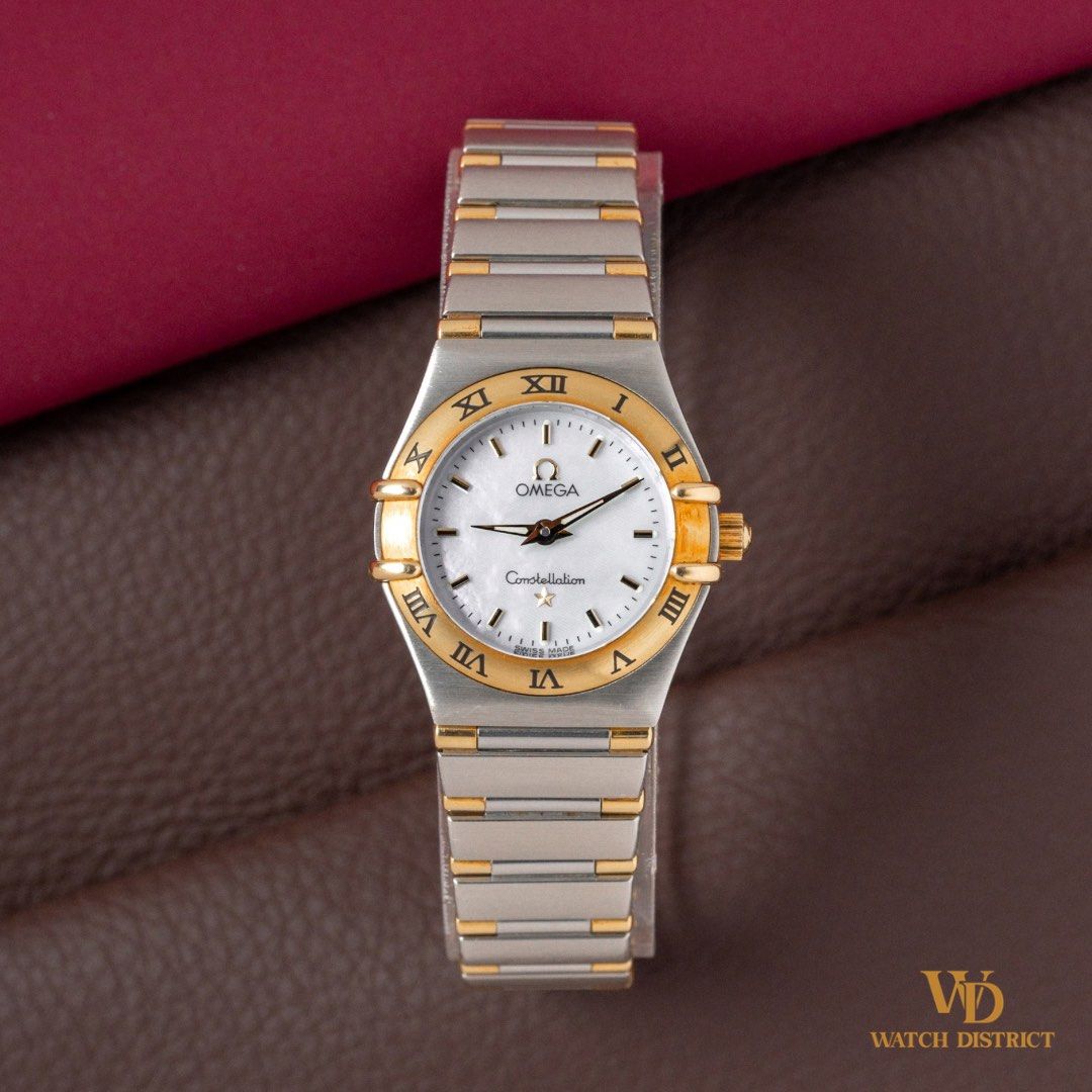 Aug 1998 Full Set 22.5mm Omega Two-Tone Gold Lady Constellation 1362.70 ...