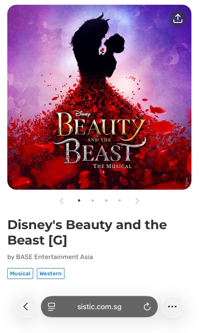 Beauty and the Beast Musical - 13 Jan 2026, Tickets & Vouchers, Event ...