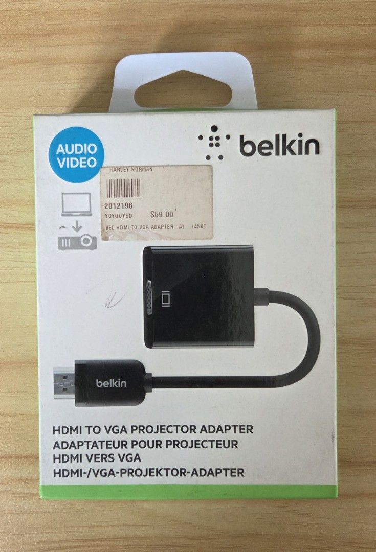Belkin HDMI to VGA Projector Adapter, Computers & Tech, Parts ...