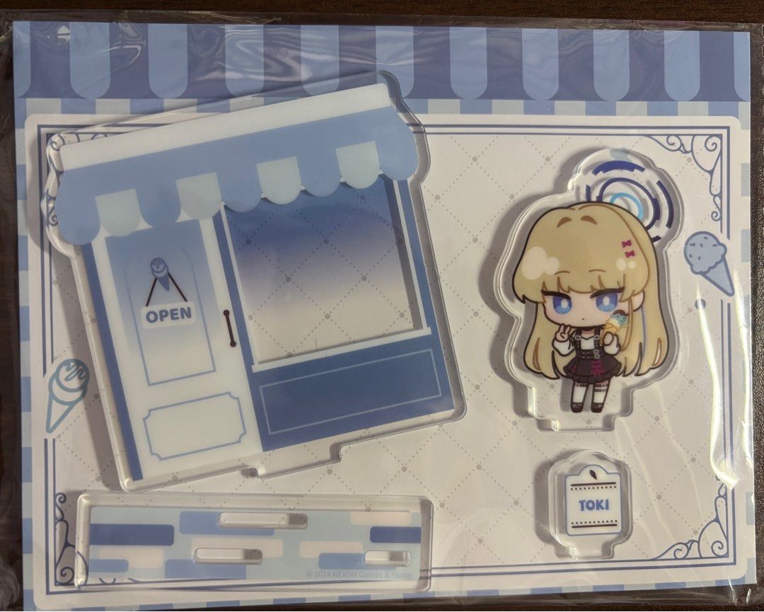 Blue archive Asuma Toki Acrylic Stand cafe collab, Hobbies & Toys ...