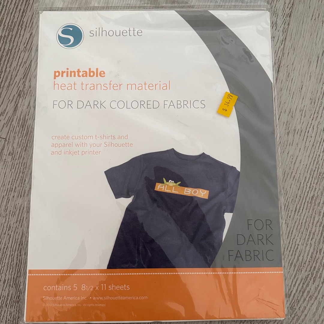 BNIP Silhouette printable heat transfer material for dark coloured ...