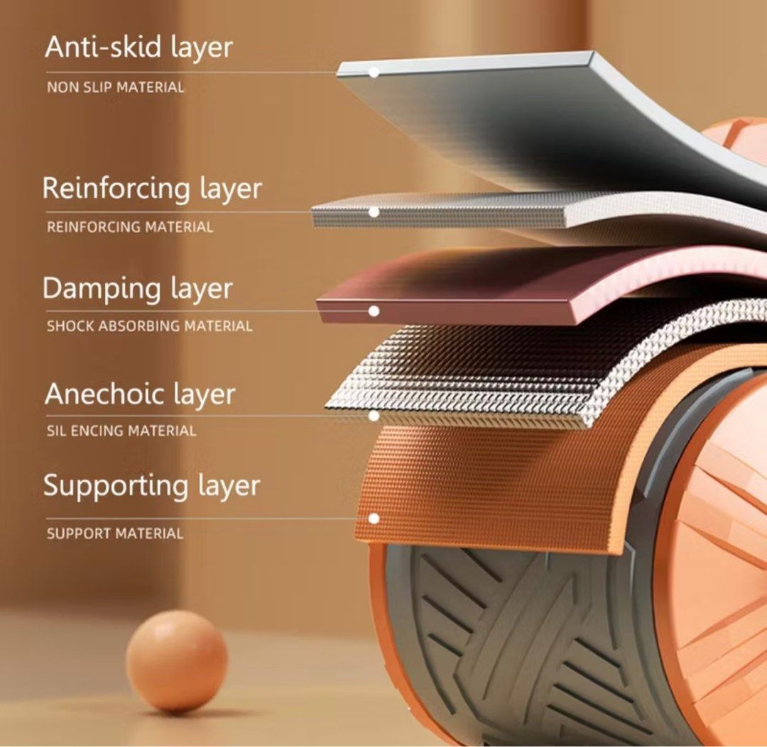 Bodybuilding Two-in-One Abdominal Wheel, Sports Equipment, Exercise ...