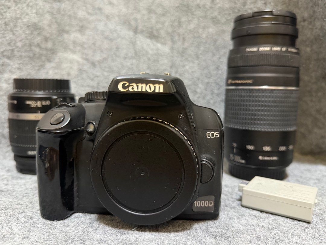 Canon EOS 1000D DSLR Camera with Lenses, Photography, Cameras on Carousell