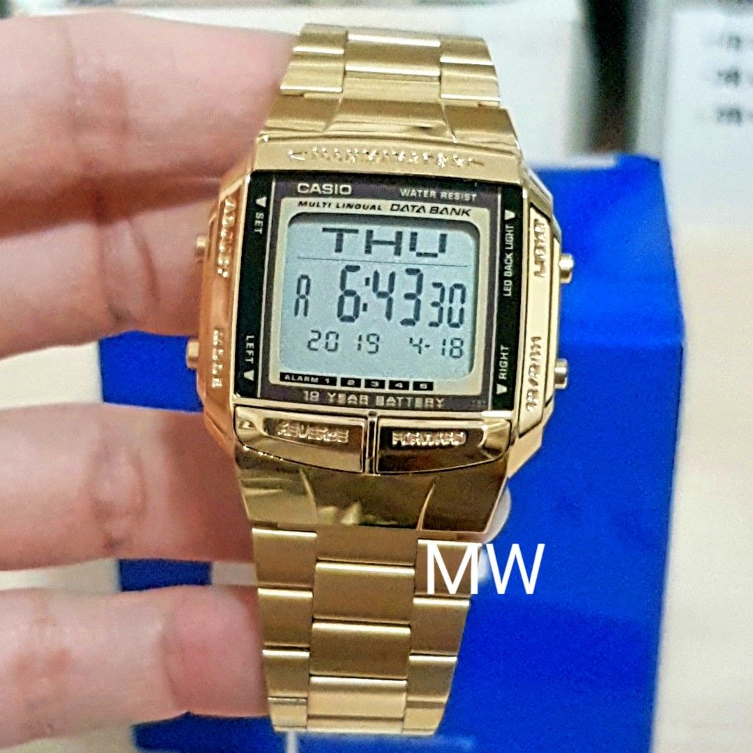 Casio men's data gold tone Digital Watch brand new db360g, Men's ...