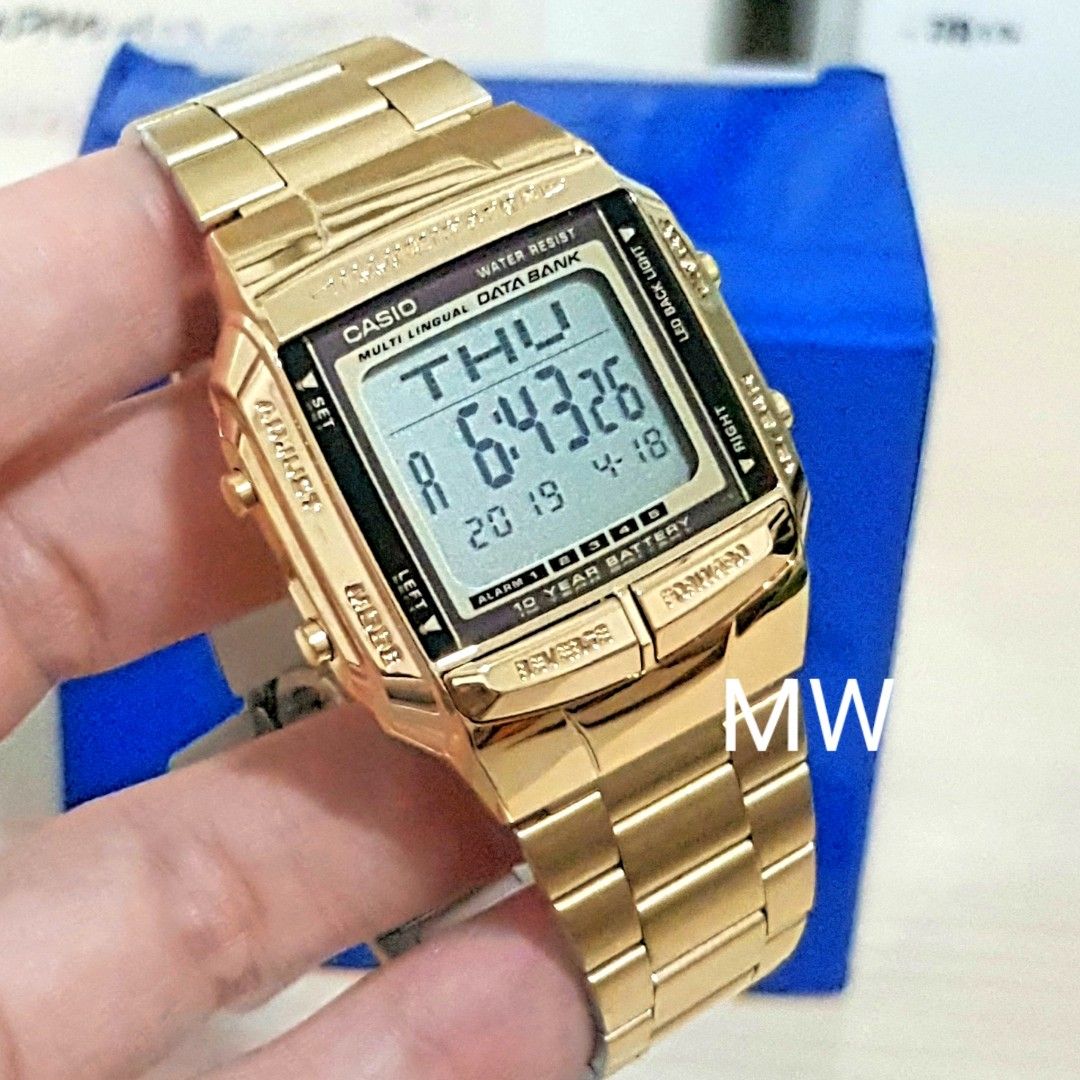 Casio men's data gold tone Digital Watch brand new db360g, Men's ...