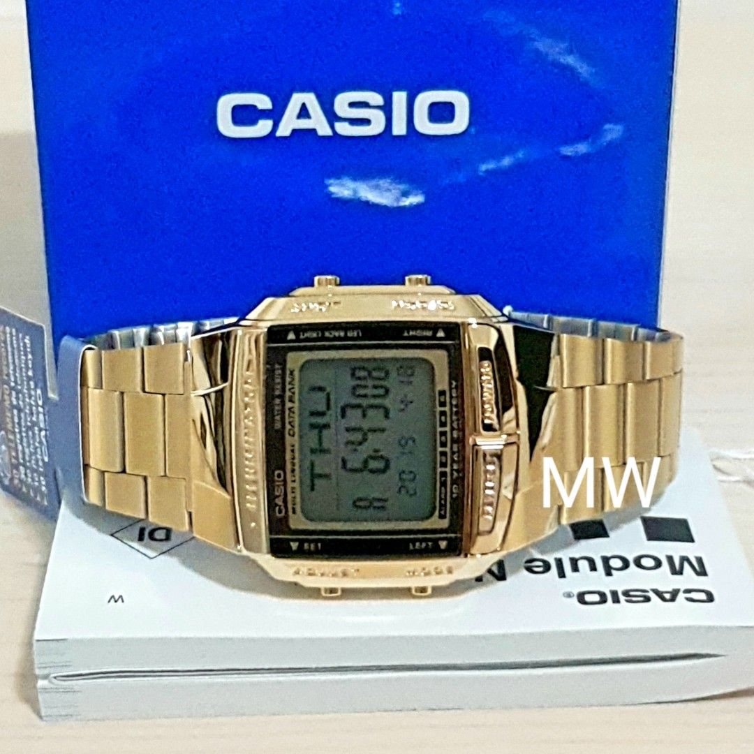 Casio men's data gold tone Digital Watch brand new db360g, Men's ...