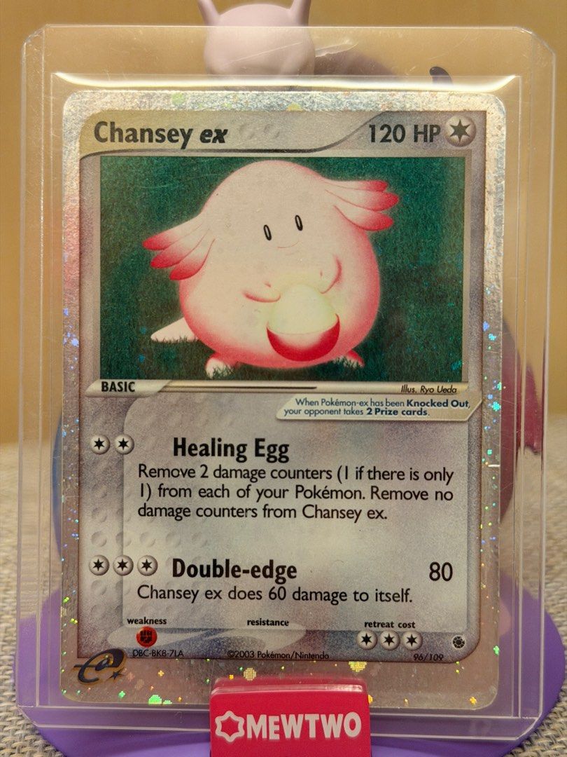 Chansey ex 86/109 - Pokemon card, Hobbies & Toys, Toys & Games on Carousell