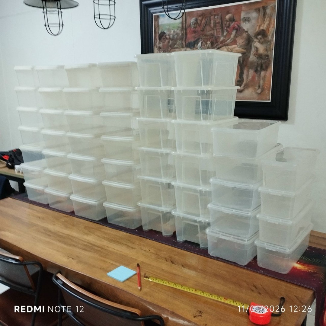 Clear Plastic Storage Boxes - Various Sizes, Furniture & Home Living ...