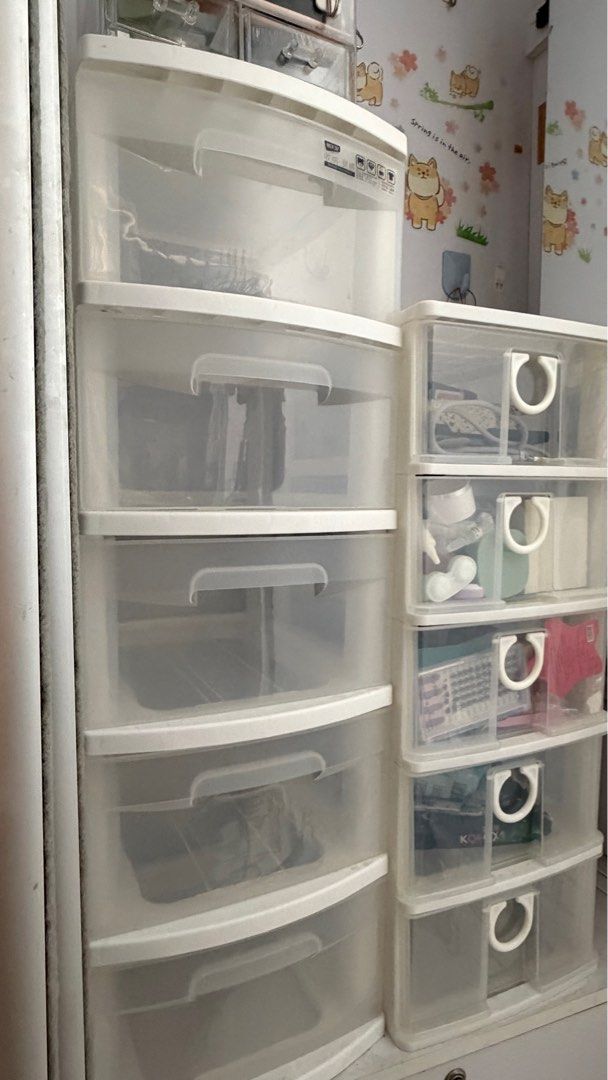 Clear Plastic Storage Drawers, Furniture & Home Living, Home ...