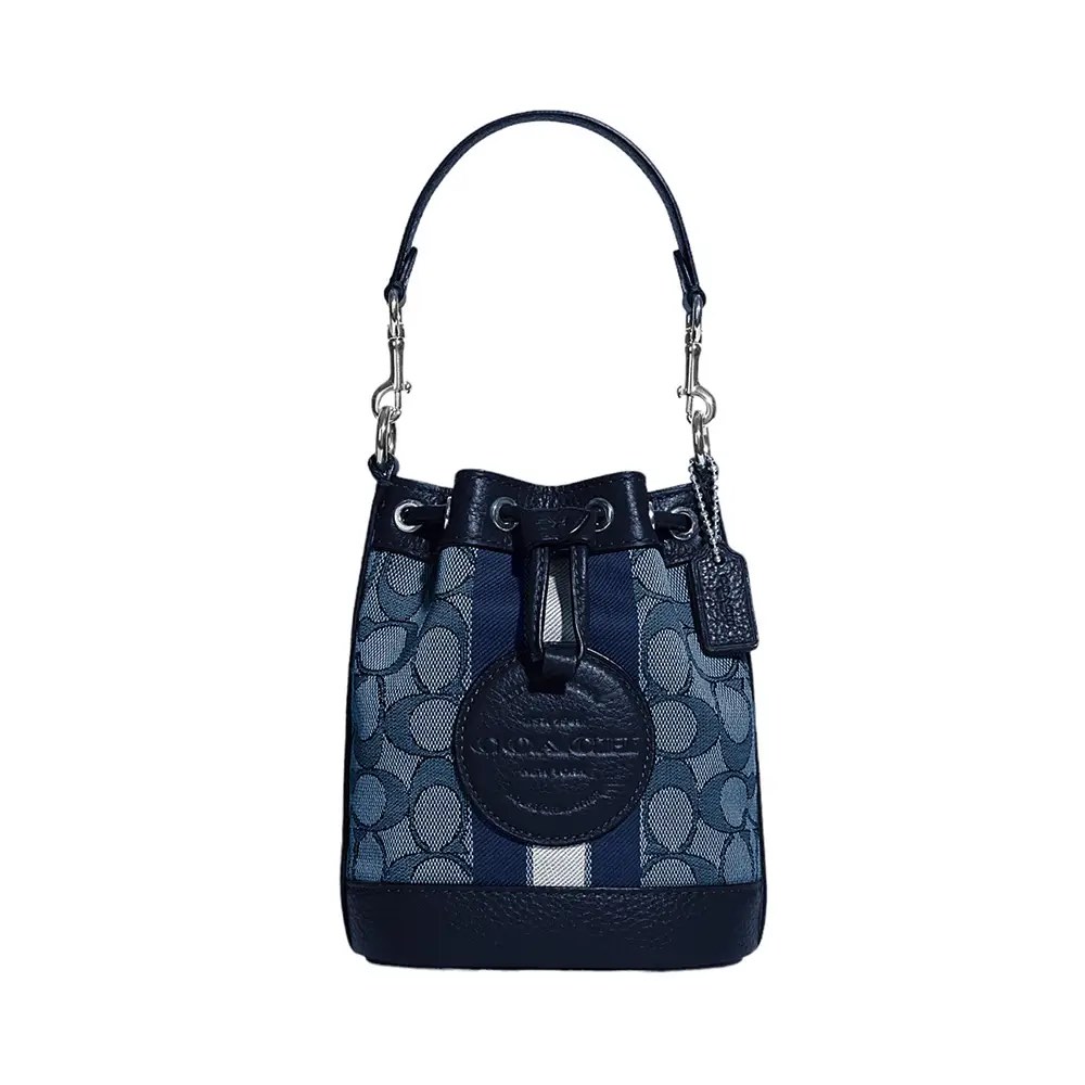 coach mini dempsey bucket bag - Navy blue, Women's Fashion, Bags ...