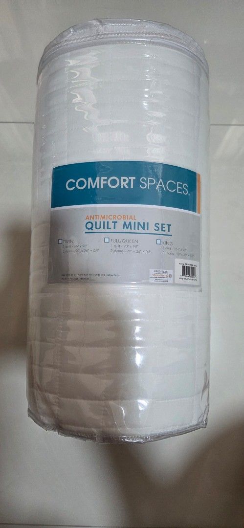 Comfort Spaces Antimicrobial Quilt Mini Set, Furniture & Home Living ...