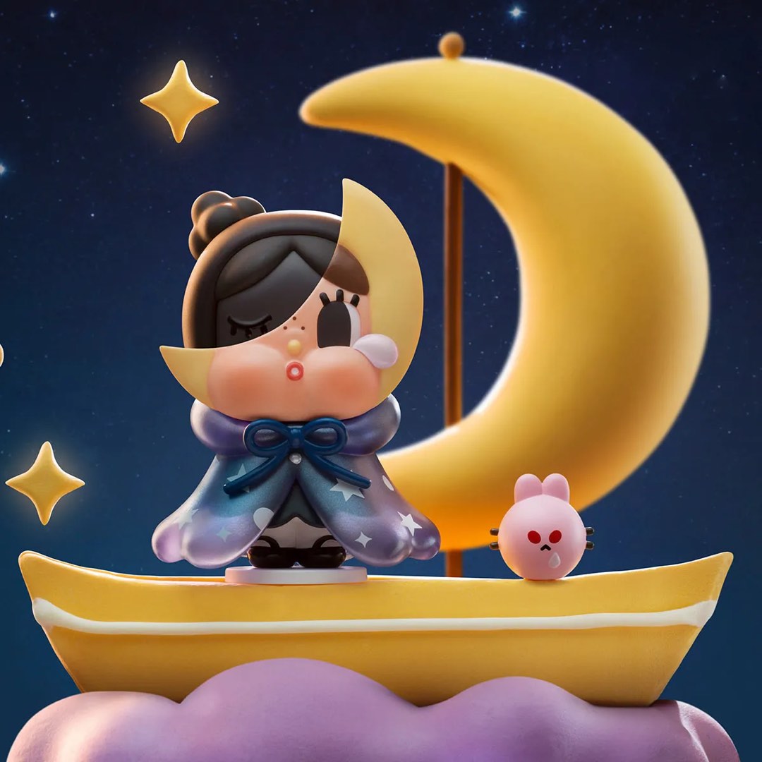 Popmart Crybaby Crying To The Moon - The Half Moon, Hobbies & Toys ...