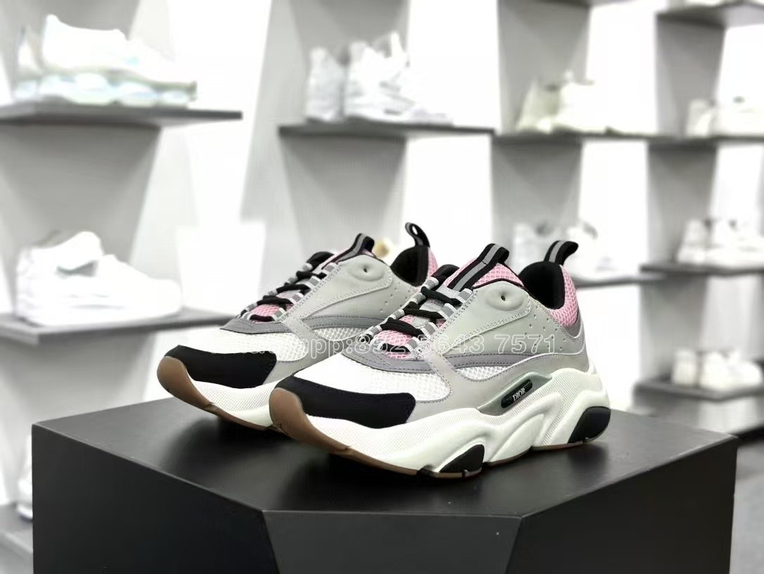 Dior Homme B22 Trainer Sneaker復古厚底跑鞋｜顏色 灰｜ 白｜ 黑｜ 粉紅 ｜尺碼 35-39, 女裝, 鞋, 波 ...
