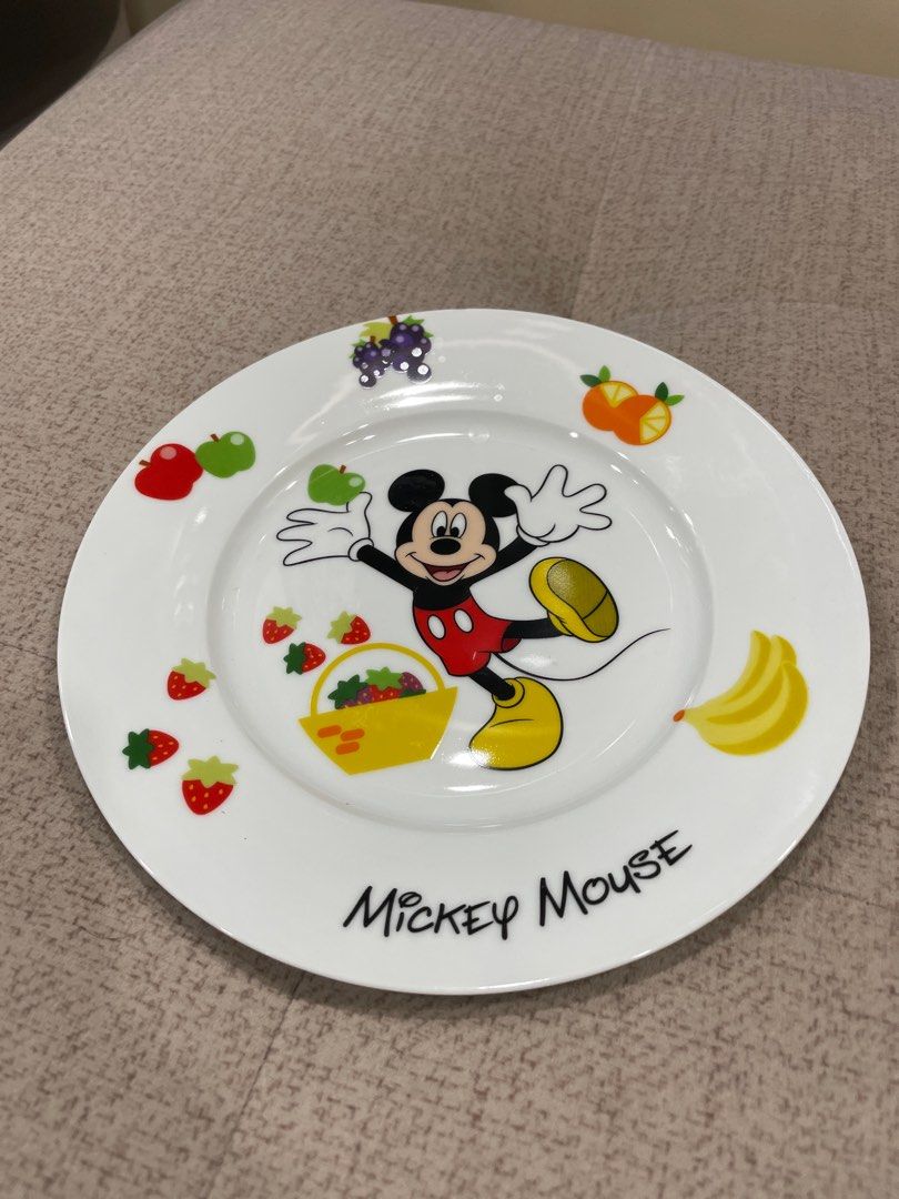 Disney Mickey Mouse Plate, Furniture & Home Living, Kitchenware ...