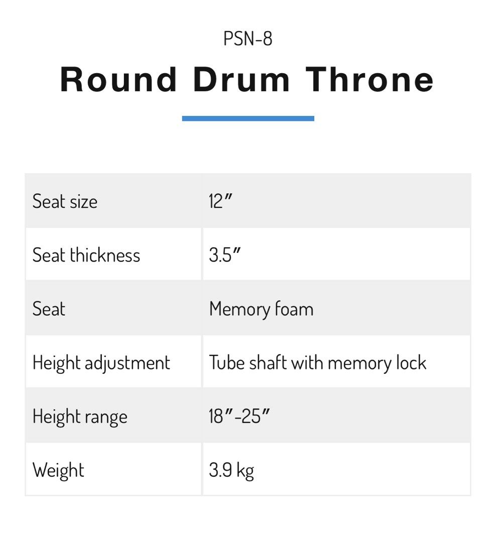 Dixon PSN-8 Drum Throne/Drum Stool (Heavy Duty, Excellent Condition ...