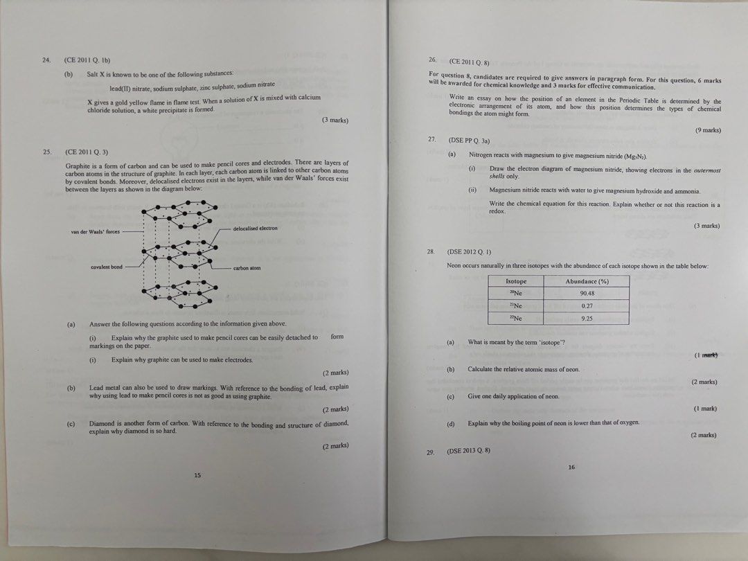 DSE Chem by topic Past Paper, 興趣及遊戲, 書本 & 文具, 教科書 - Carousell