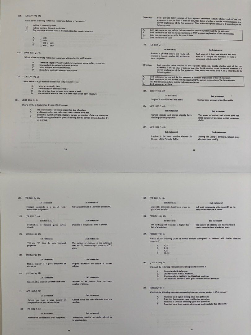 DSE Chem by topic Past Paper, 興趣及遊戲, 書本 & 文具, 教科書 - Carousell
