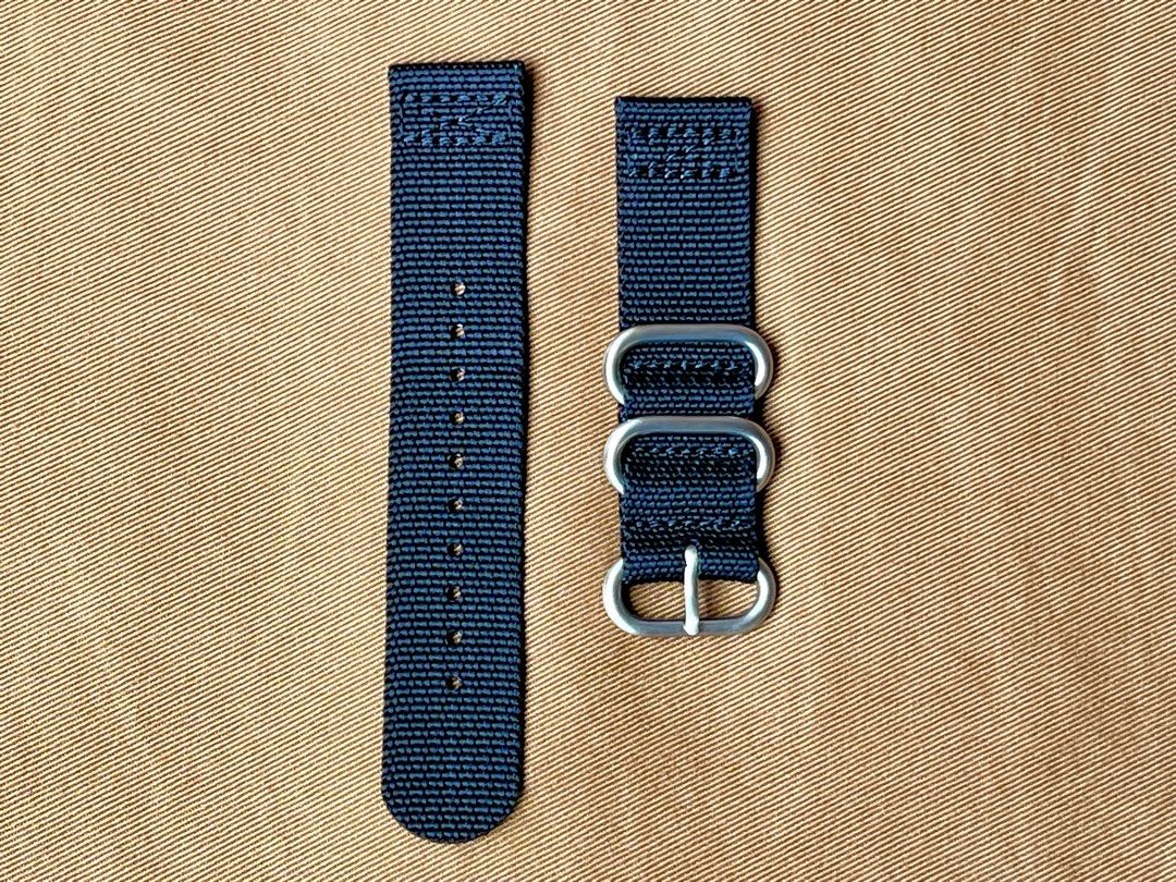 Fluco 22mm Black Nylon Two-piece Nato Zulu Watch Strap, Luxury, Watches ...