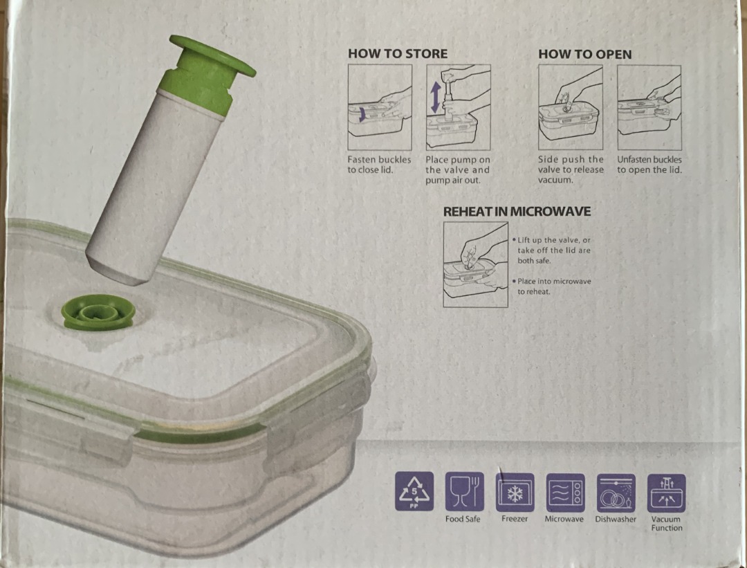 Food Vacuum Containers, Furniture & Home Living, Kitchenware ...