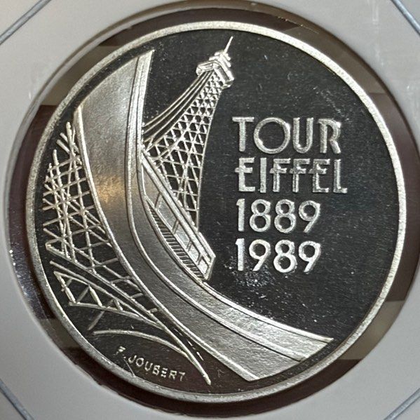 France 5 Franc Eiffel Tower Silver Proof Coin, Hobbies & Toys ...