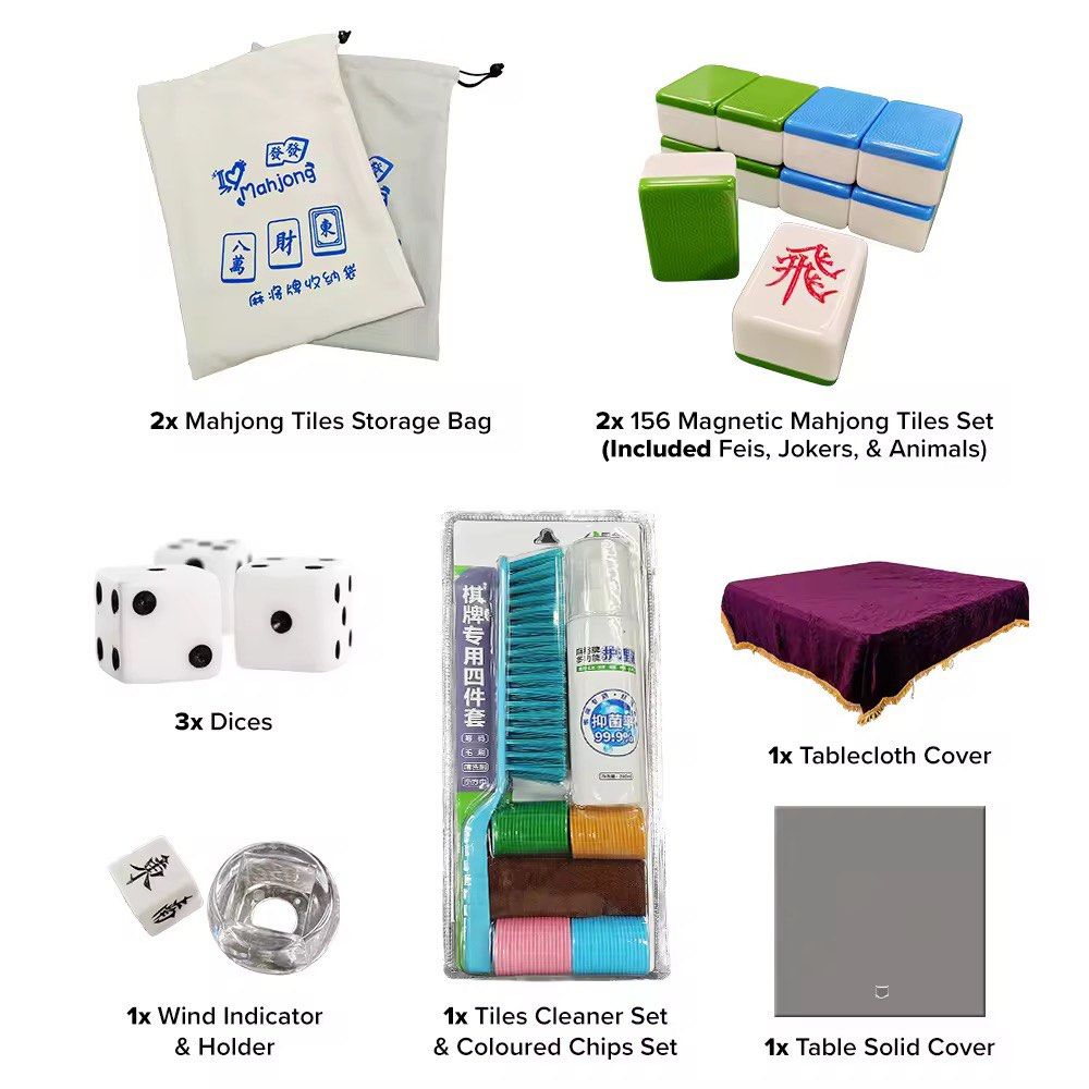 FULL SET CNY Automated Mahjong Folding Tables | Magnetic Tiles Bulky ...