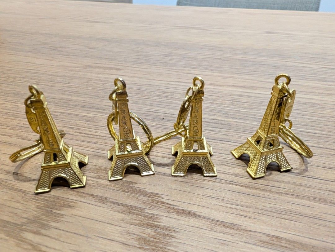 Gold Eiffel Tower Keychains, Everything Else on Carousell