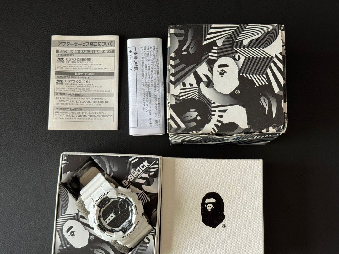 G-Shock x BAPE White Watch, Men's Fashion, Watches & Accessories ...