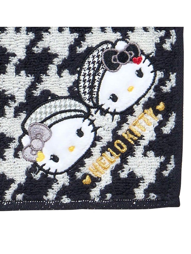 Hello Kitty Twins Monochrome Face Towel - Japan Authentic, Furniture ...