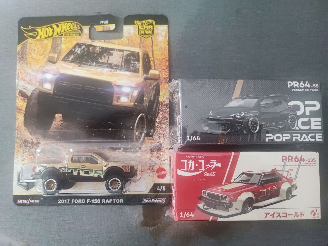 Hot Wheels Ford F-150 Raptor & Pop Race Diecast Cars, Hobbies & Toys ...