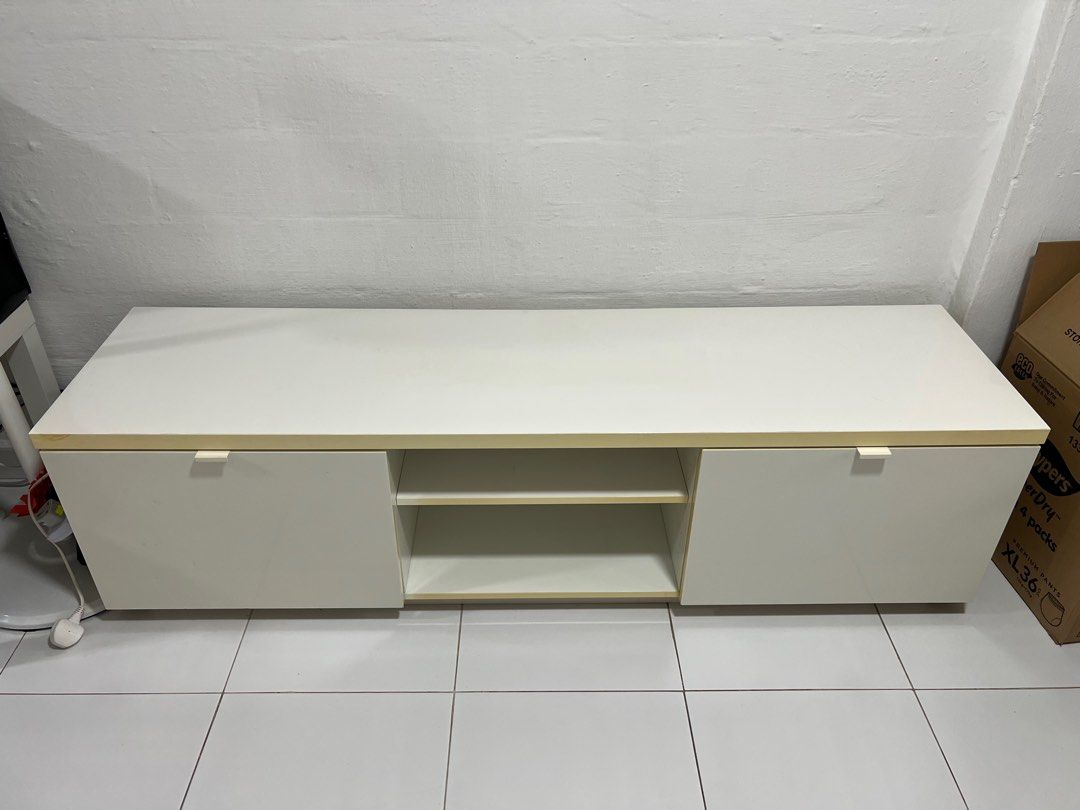 IKEA TV Console - White, Furniture & Home Living, Furniture, TV ...