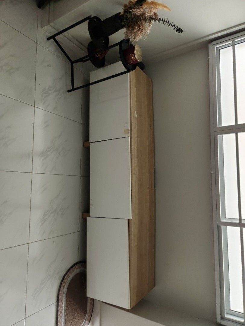 IKEA TV Console - White and Wood, Furniture & Home Living, Furniture ...