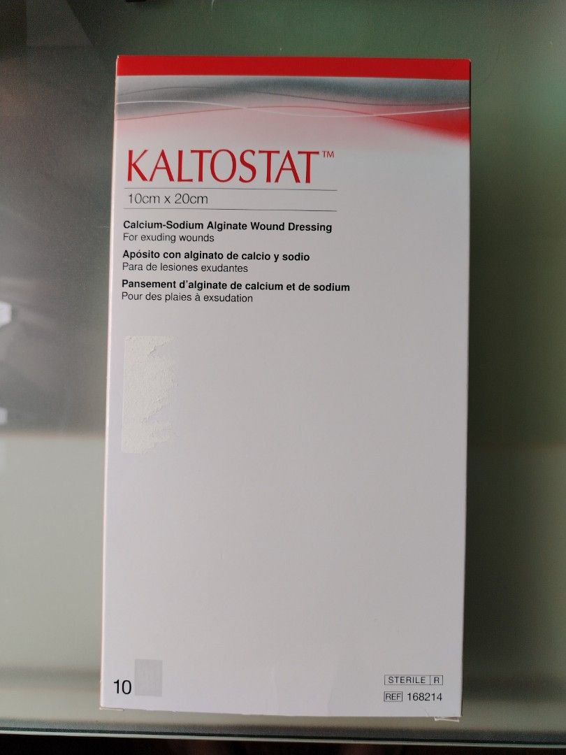 Kaltostat Calcium-Sodium Alginate Wound Dressing 10cm x 20cm, Health ...