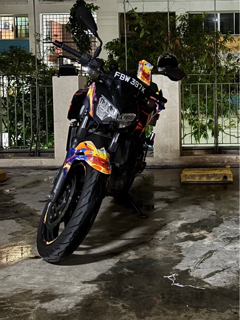 Kawasaki Z400 full body pikachu sticker, Motorcycles, Motorcycles for ...
