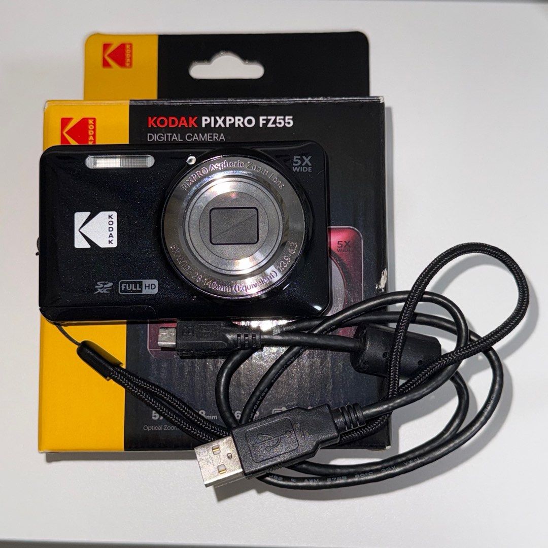 Kodak PIXPRO FZ55 Digital Camera - Black, Photography, Cameras on Carousell