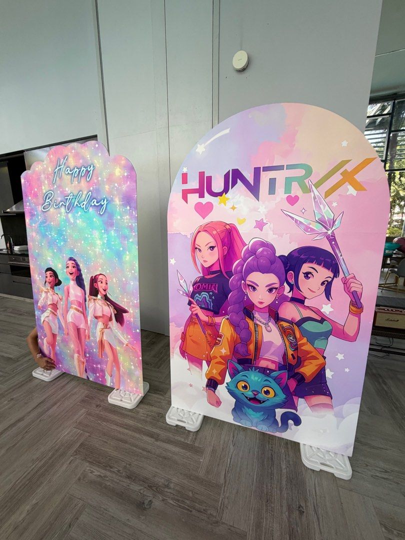 KPop demon hunters Birthday Party Decorations - Standees & Backdrop ...