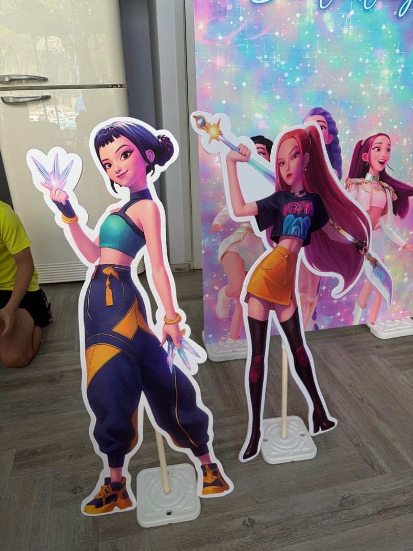 KPop demon hunters Birthday Party Decorations - Standees & Backdrop ...