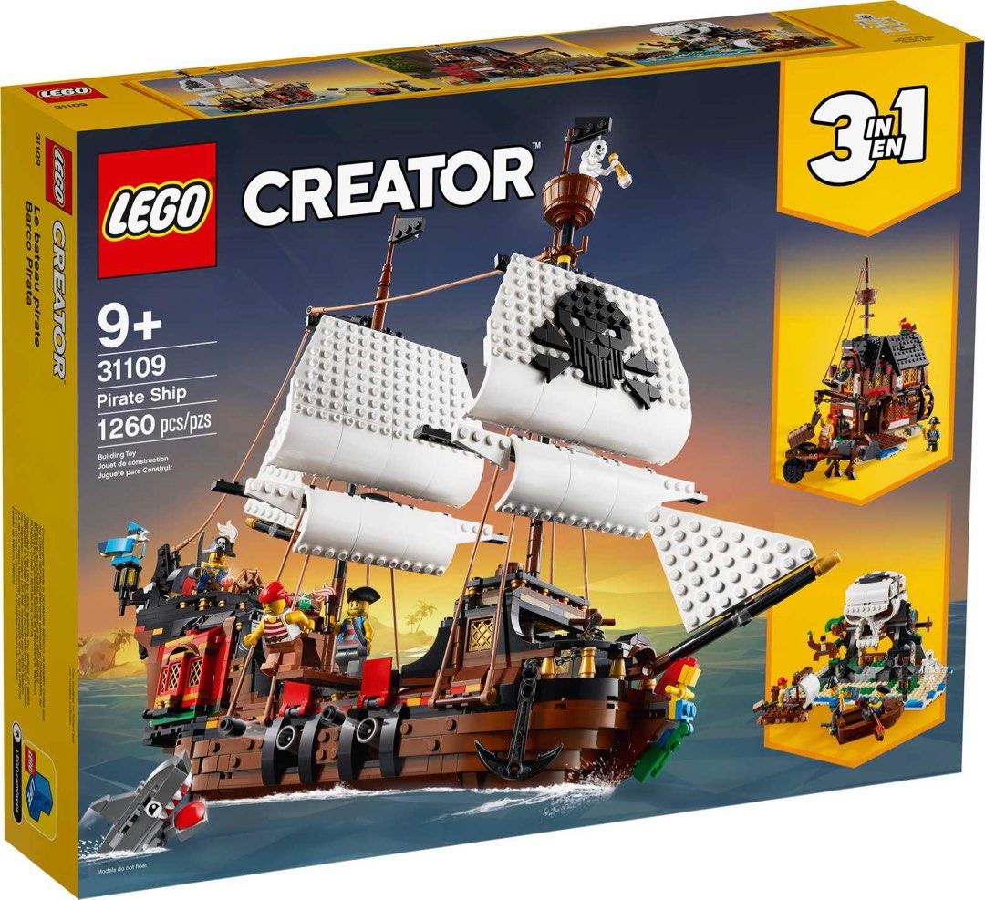 (Retired) LEGO 31109 Creator 3-in-1 Pirate Ship, Hobbies & Toys, Toys ...