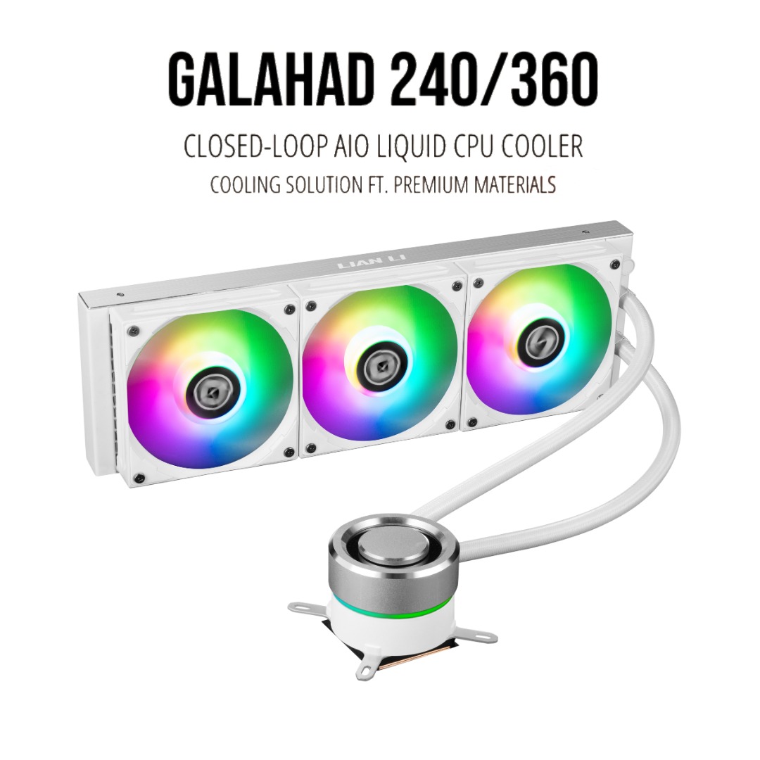 LIAN LI Galahad 360 White 360MM Closed-Loop AIO Liquid CPU Cooler GA ...