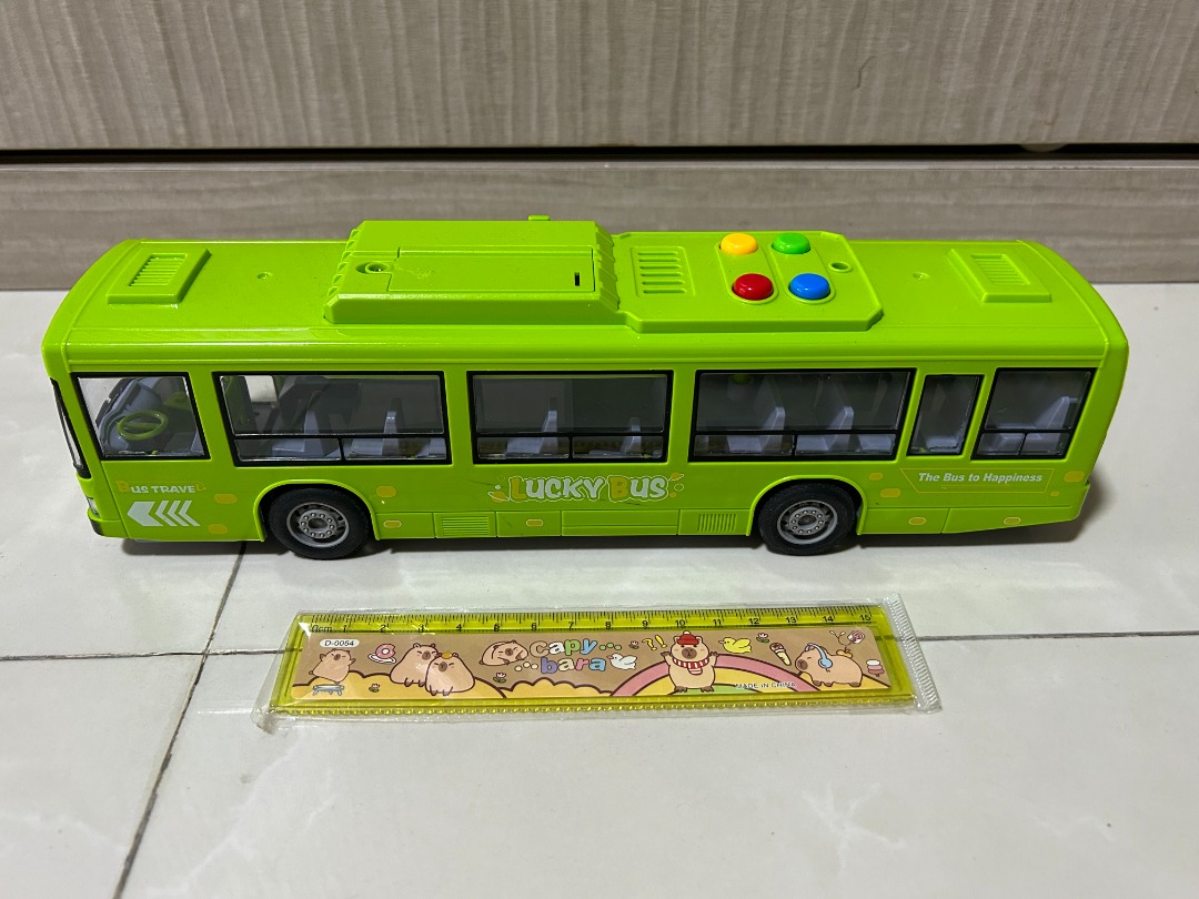Lucky Bus Toy - City Service Bus (School bus with lights and sound ...