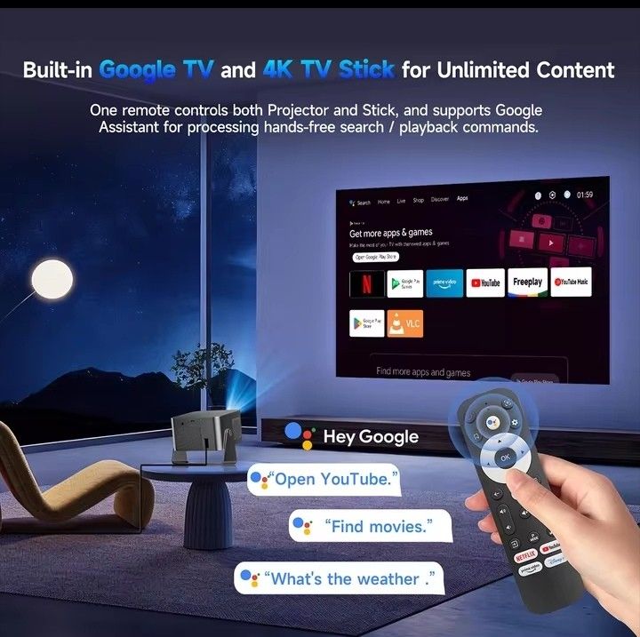 Magcubic HY350GT Google TV Projector, TV & Home Appliances, TV ...