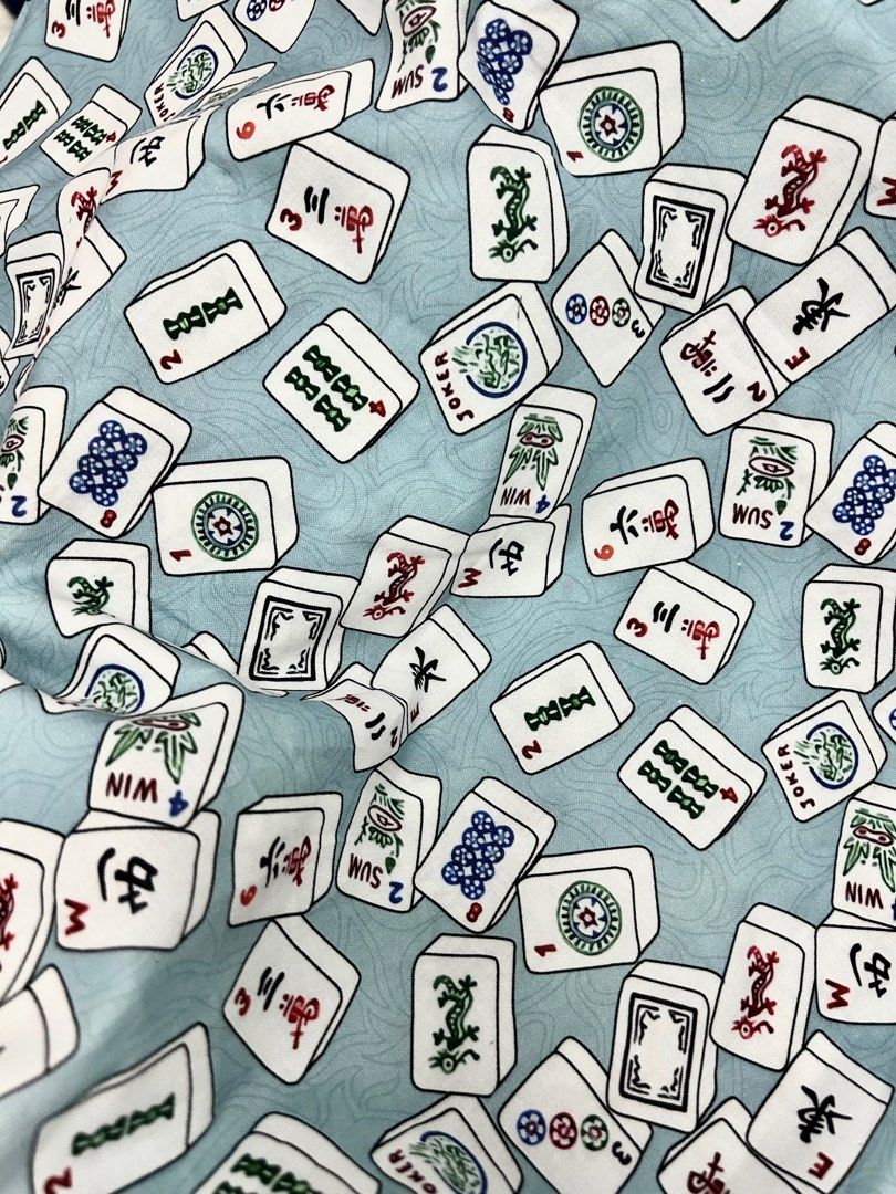 Mahjong Fabric, Hobbies & Toys, Stationery & Craft, Craft Supplies ...
