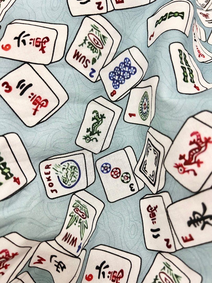Mahjong Fabric, Hobbies & Toys, Stationery & Craft, Craft Supplies ...
