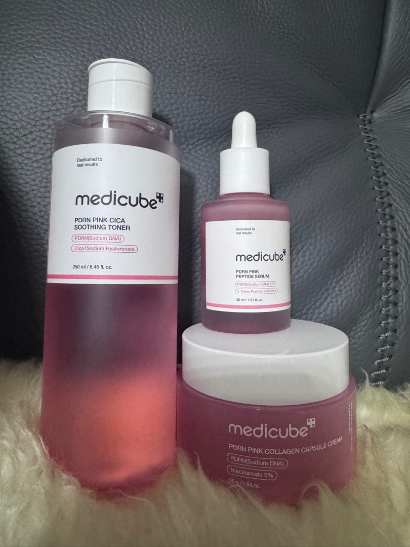 Medicube “Set of 3”PDRN Pink Peptide Toner + PDRN Pink Peptide Serum ...