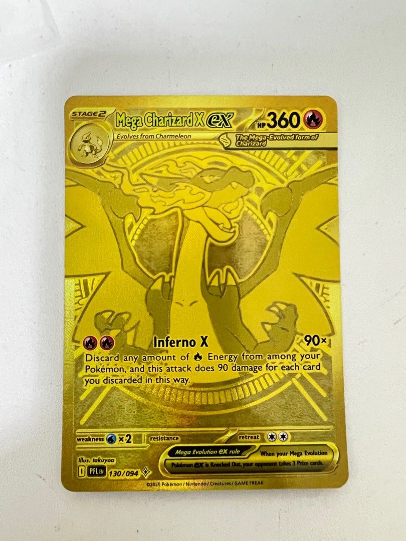 Mega Charizard (MUR) X ex Gold Card #130, Hobbies & Toys, Toys & Games ...