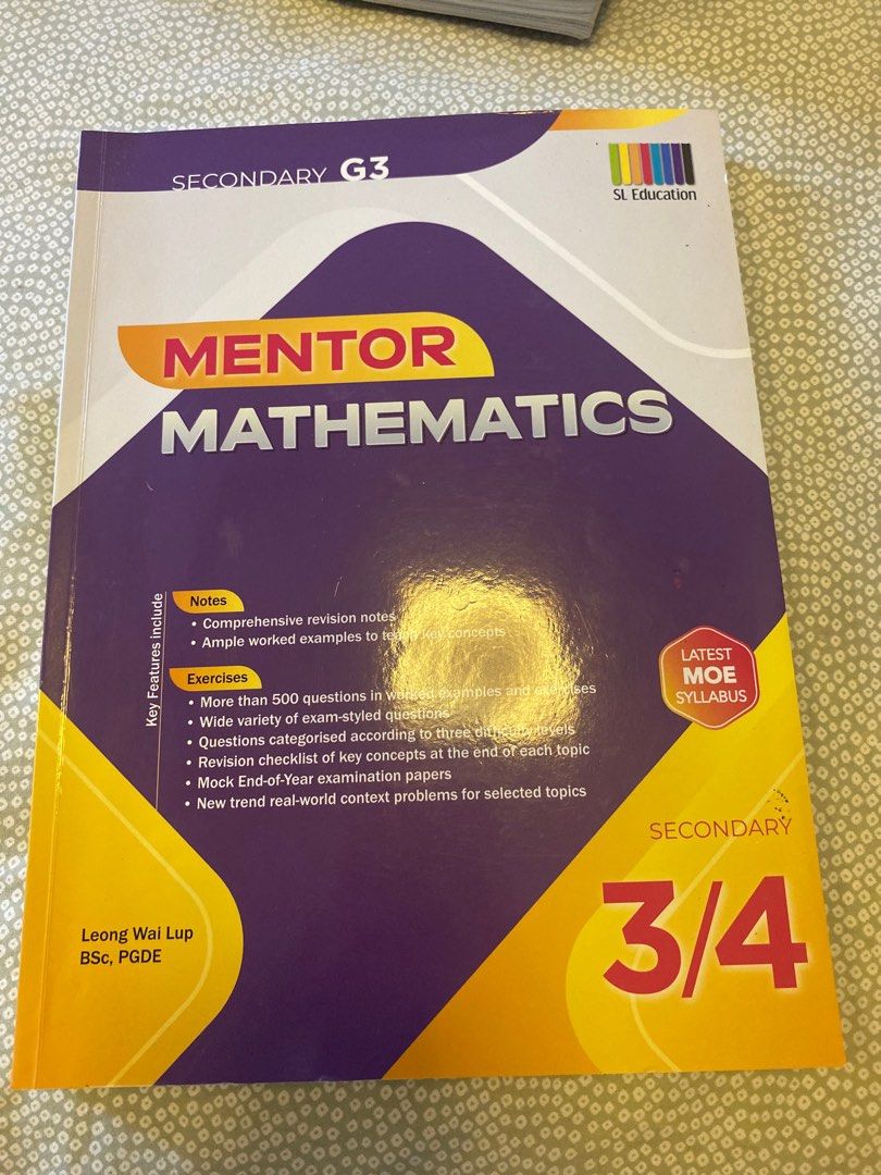 Mentor Mathematics Secondary 3/4 Textbook, Hobbies & Toys, Books ...