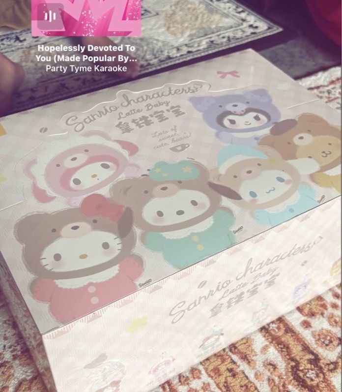 MINISO Authentic Sanrio Characters Latte Baby Keychain Blind Box each ...