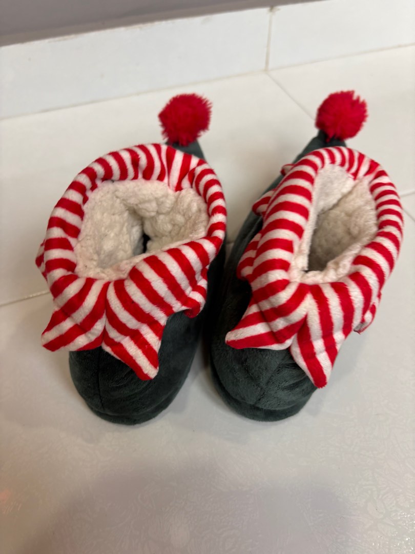 M&S Christmas Elf Slippers - Size 10, Babies & Kids, Babies & Kids ...