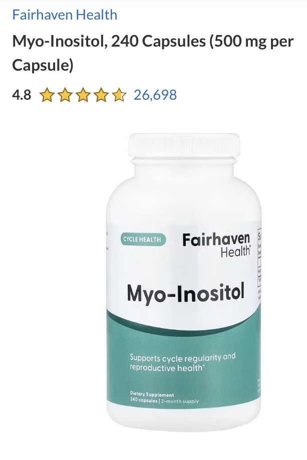 Brand New Myo-Inositol 240 Capsules (Fairhaven Health), Health ...